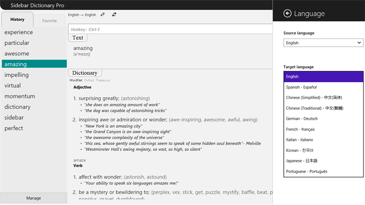 Sidebar Dictionary Pro (by Zig HM) - (Windows Apps) — AppAgg